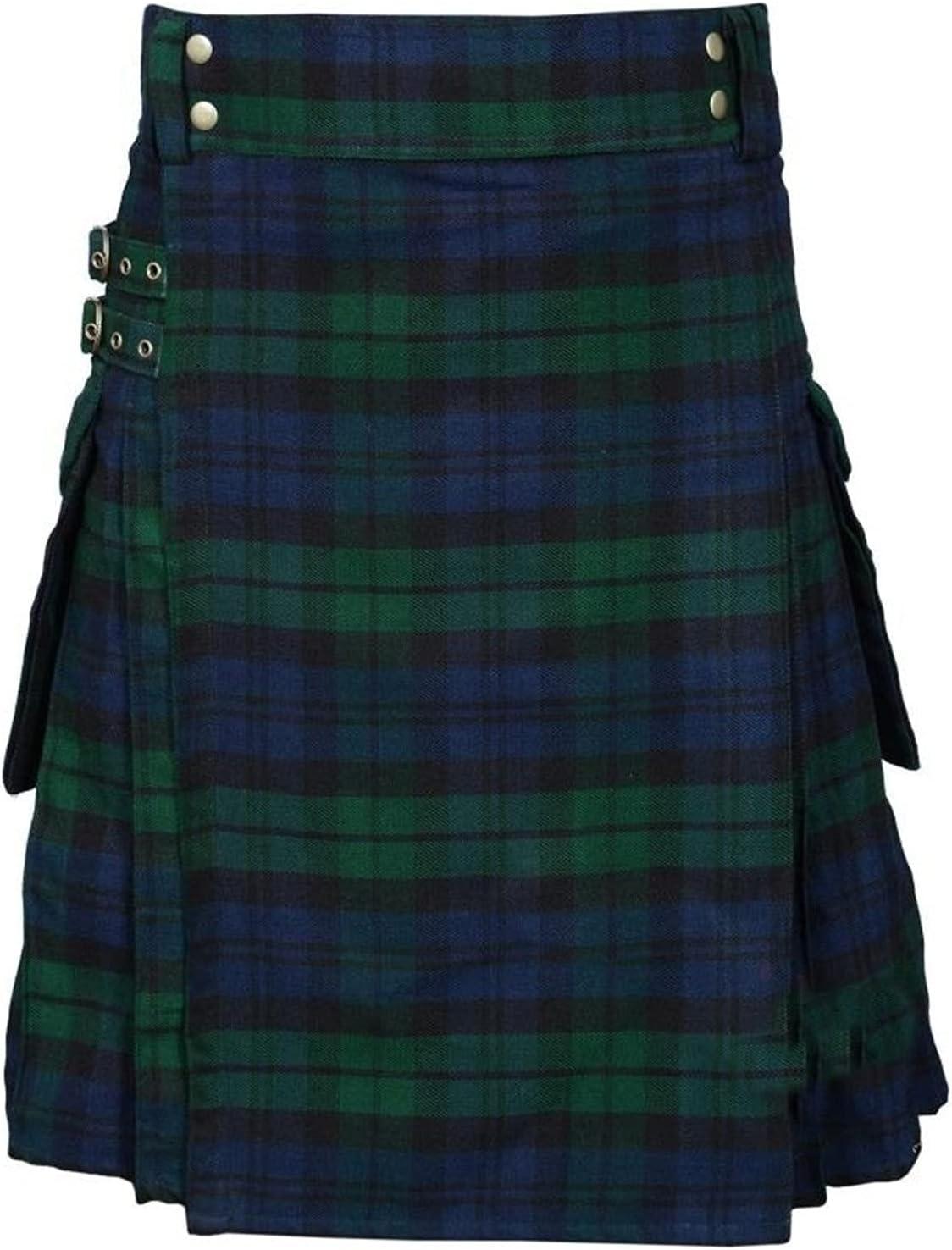 Classic Scottish Hybrid Lartan Utility Kilt | Stylish Men's High Waist ...