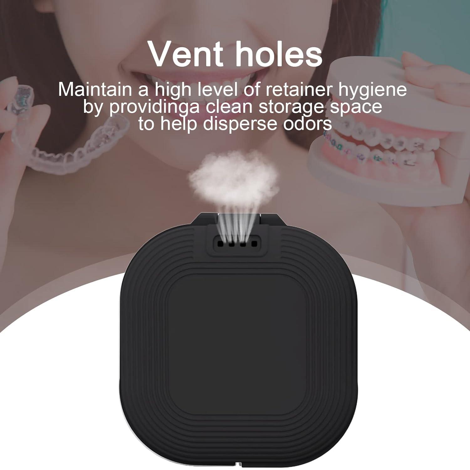 Cute Retainer Case Set Slim Aligner Case with Vent Holes Compatible ...