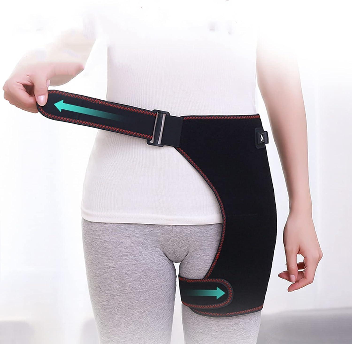 Heating Hip Bandage with 3 Vibration Modes | Adjustable Thigh Hot ...