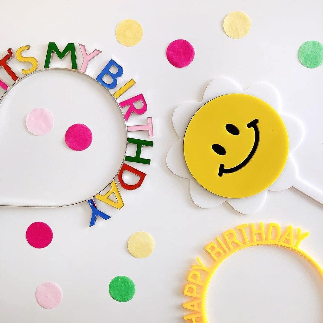 Elehere Black Birthday Sash Tiara Crown Headband Kit for Women and ...