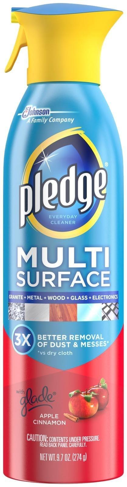 Pledge Multi Surface Everyday Cleaner - E Apple Cinnamon 9.7 oz ...