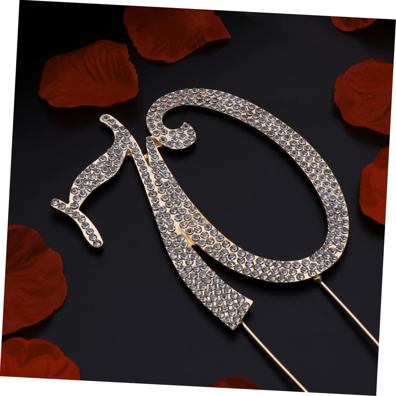 OKUMEYR 70 Rhinestone Number Birthday Party Decor Crystal Decor ...