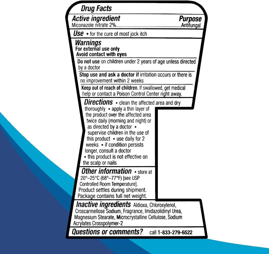 Zeasorb AF Jock Itch Powder 2.5 Oz - Super Absorbent Relief for Scaling ...