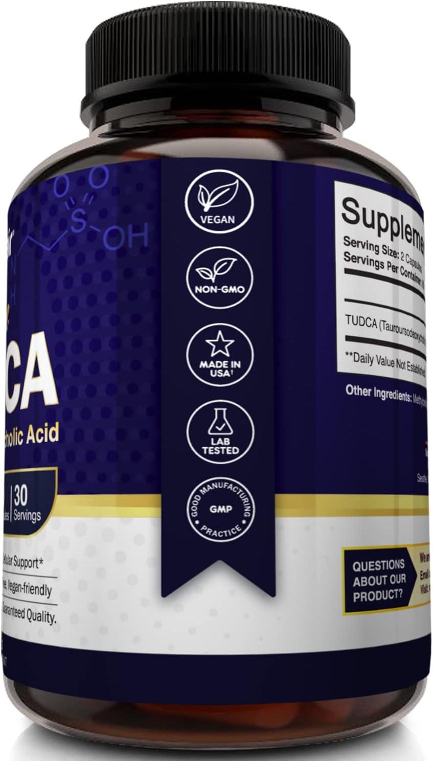 NutriFlair Pure TUDCA 1000mg 60 Capsules - Liver, Kidney, Gallbladder ...