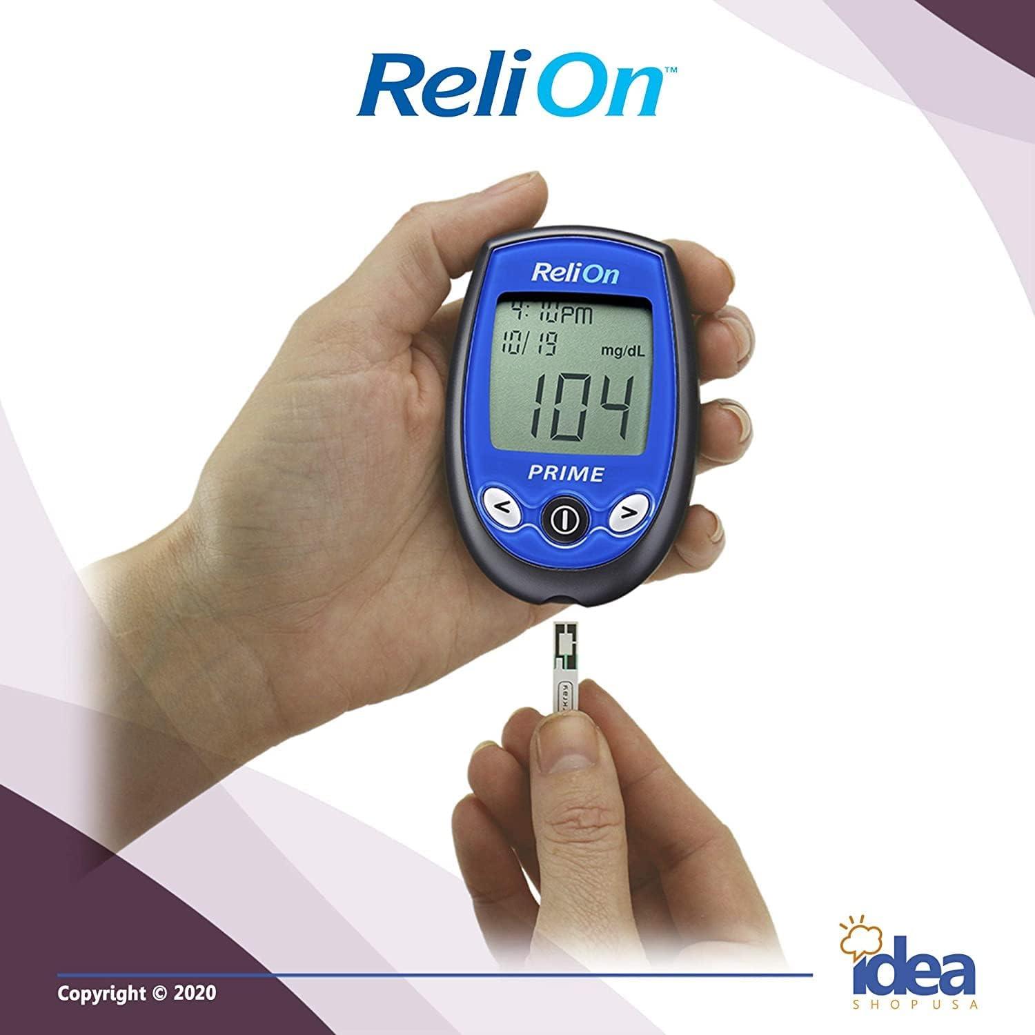 ReliOn Prime Blood Glucose Test Strips 50 Ct (2 Pack) Bundle ...