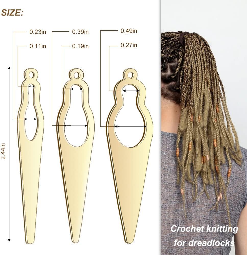 Dreadlocks Interlocking Tool Set - 5 Piece Golden Sisterlock Crochet ...