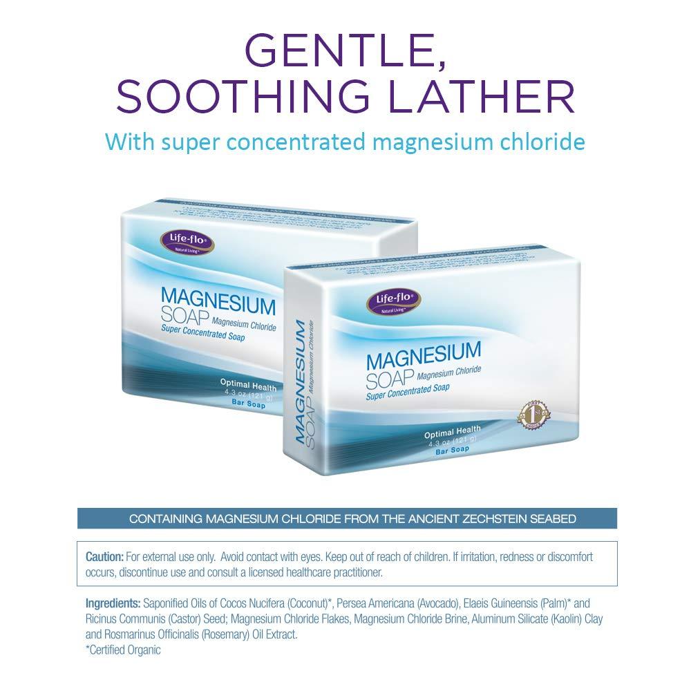 Life-flo Magnesium Soap Bar - Super Concentrated Magnesium Chloride 4.3 ...