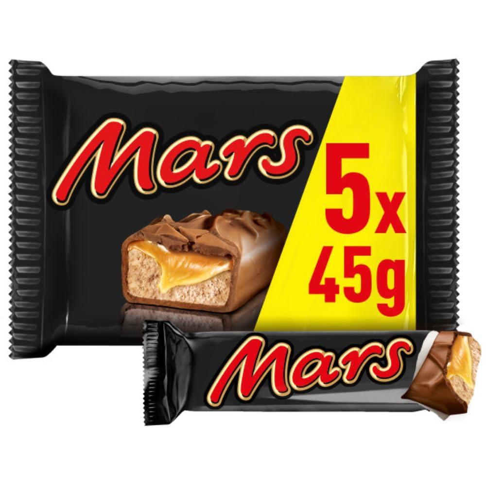 Buy Mars Chocolate Bar - Caramel & Chocolate (1 Pack of 5 Bars 225g ...