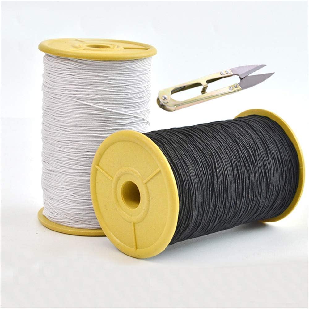 2PCS 0.5mm Thickness 547 Yard Elastic Thread Sewing Elastic String Cord ...