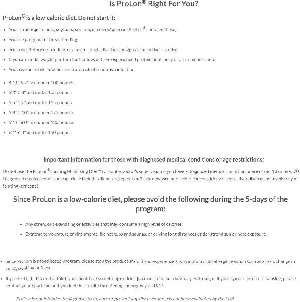 PROLON Fasting Mimicking Diet 5 Day Meal Program - Original ...