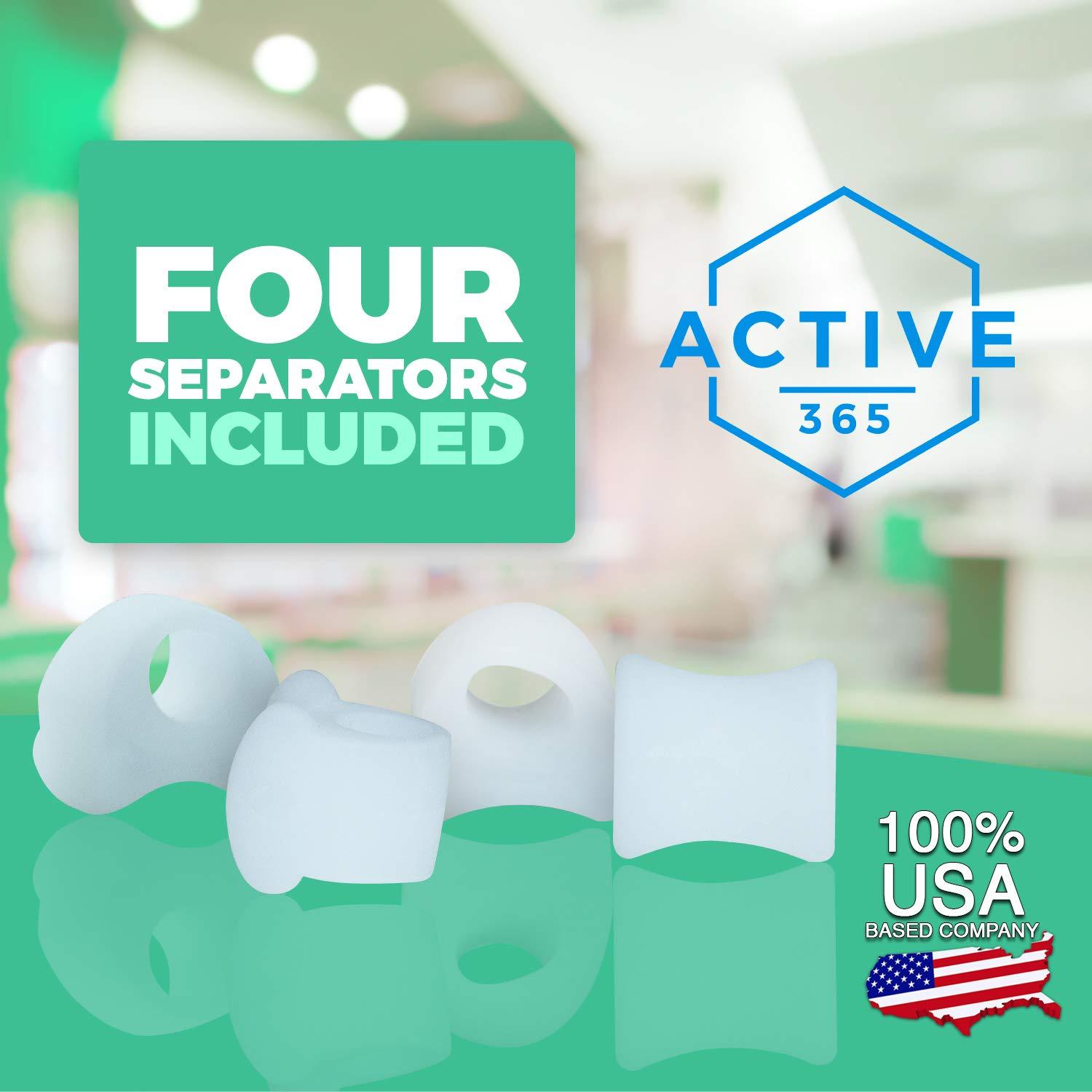 Active 365 Toe Separators for Bunions & Hammer Toes | Gel Toe Spacers ...