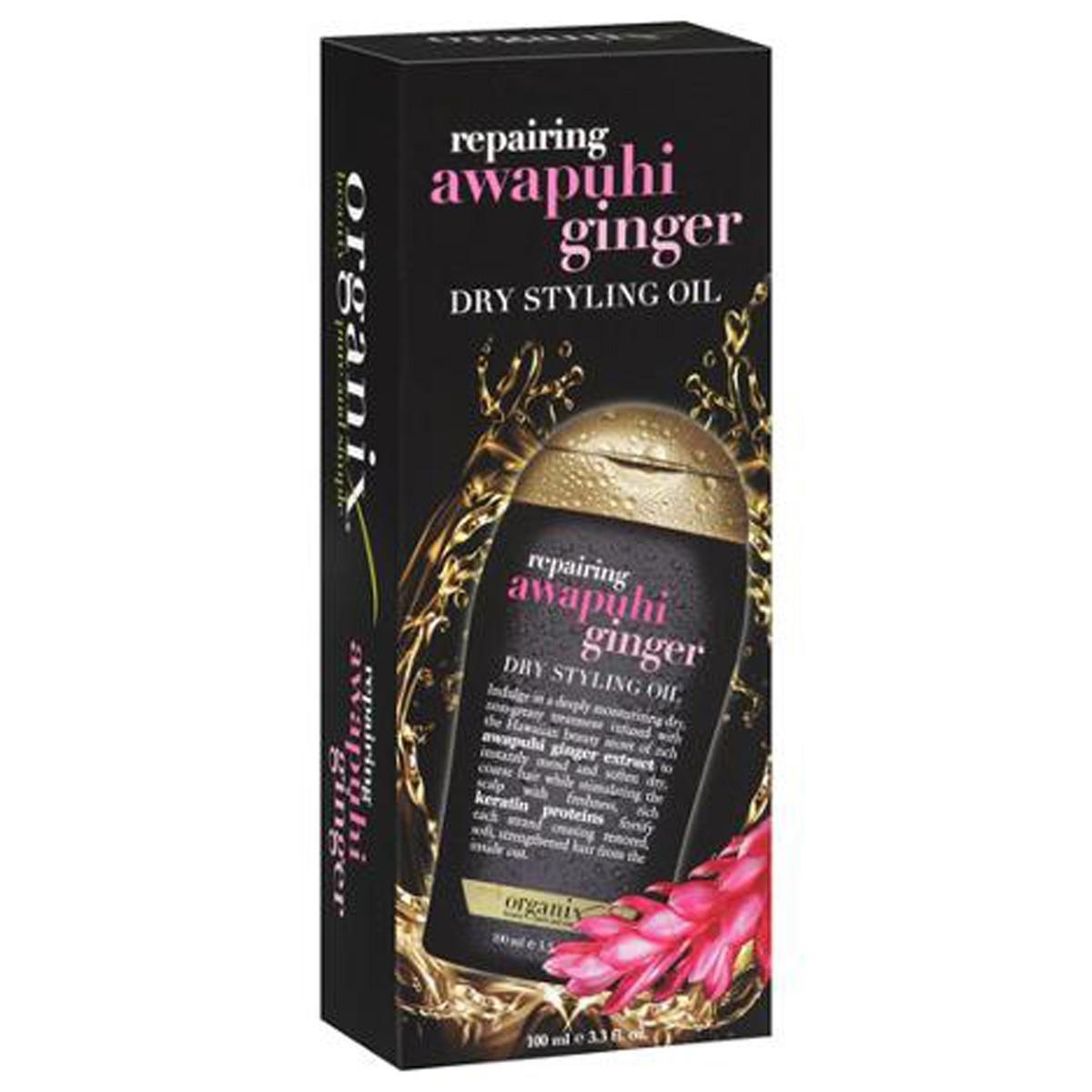 OGX Awapuhi Ginger Dry Styling Oil 3.3 oz - Repair & Revitalize Your ...