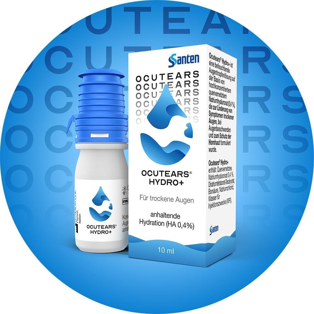 OCUTEARS Hydro+ Eye Drops for Dry Eyes - Hyaluronic Acid 10 ml Solution ...