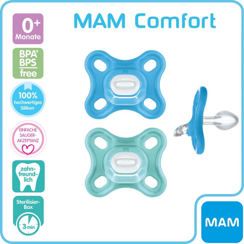 Shop MAM 100% Silicone Pacifier Comfort for Newborns - Extra Small ...