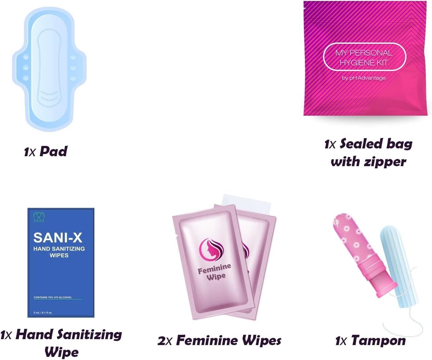 Menstrual Kit All-in-One Convenient Single Period Pack for Traveling ...