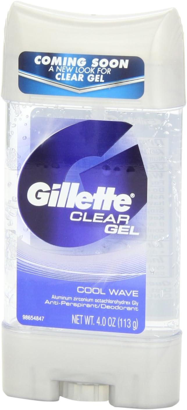 Gillette Cool Wave Clear Gel Anti-Perspirant Deodorant 3.8 oz (Pack of ...