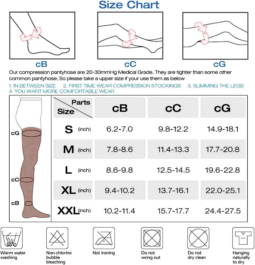 Medical Compression Tights for Varicose Veins & Edema - 20-30 mmHg ...