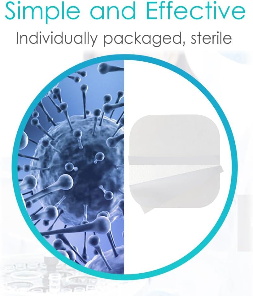 Adaptic Non-Adhering Wound Dressing Pads - 4x4 Inch Silicone Bandages ...