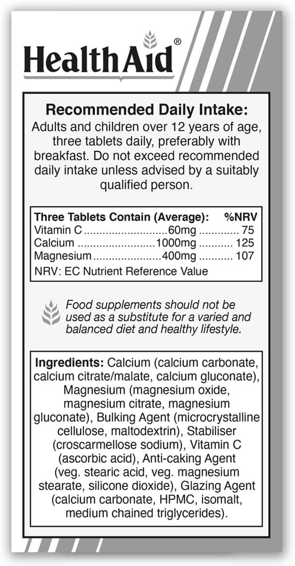 HealthAid Magnesium & Calcium Tablets - 90 Count | Buy Now with Express ...