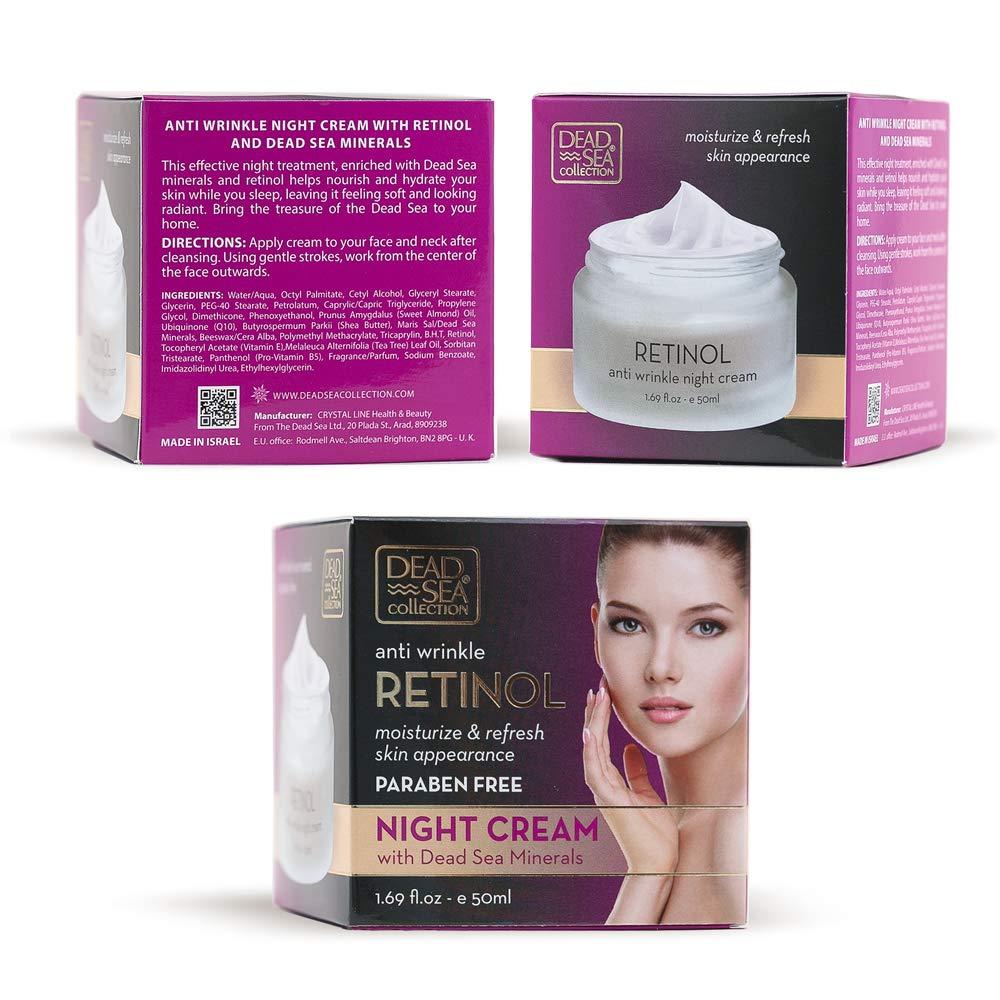 Dead Sea Collection Retinol Anti Wrinkle Night Cream Mineral Infused
