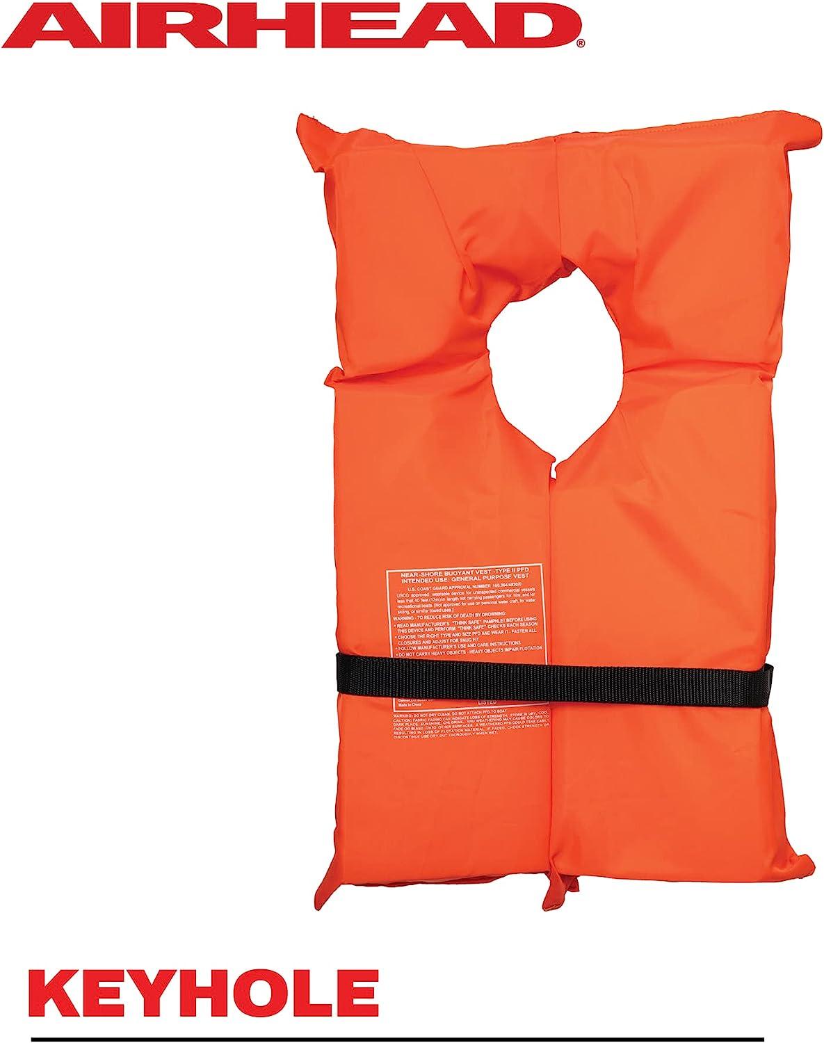 Airhead Adult Type II Keyhole Life Jacket - Coast Guard Approved ...