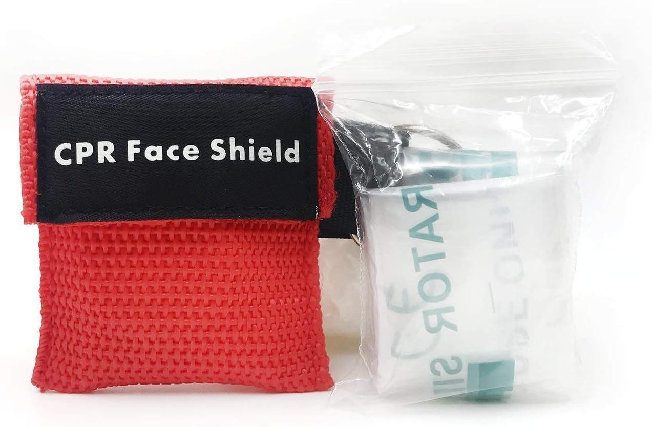 LinkHealth CPR Mask Keychain Ring - Pack of 5 Emergency Face Shields ...