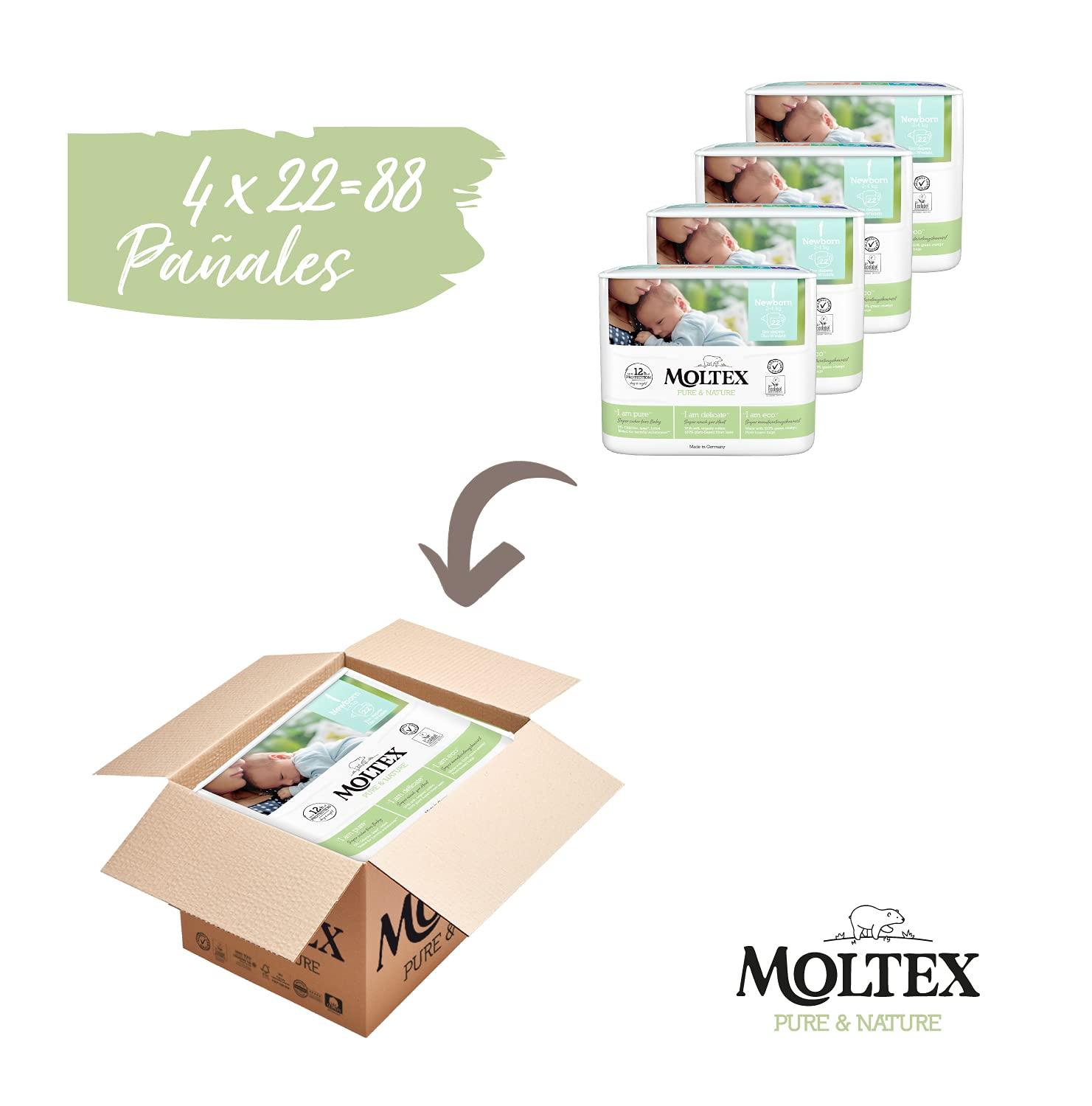 Moltex Pure & Nature Ecological Diapers Size 1 (2-5 kg) - 88 ...
