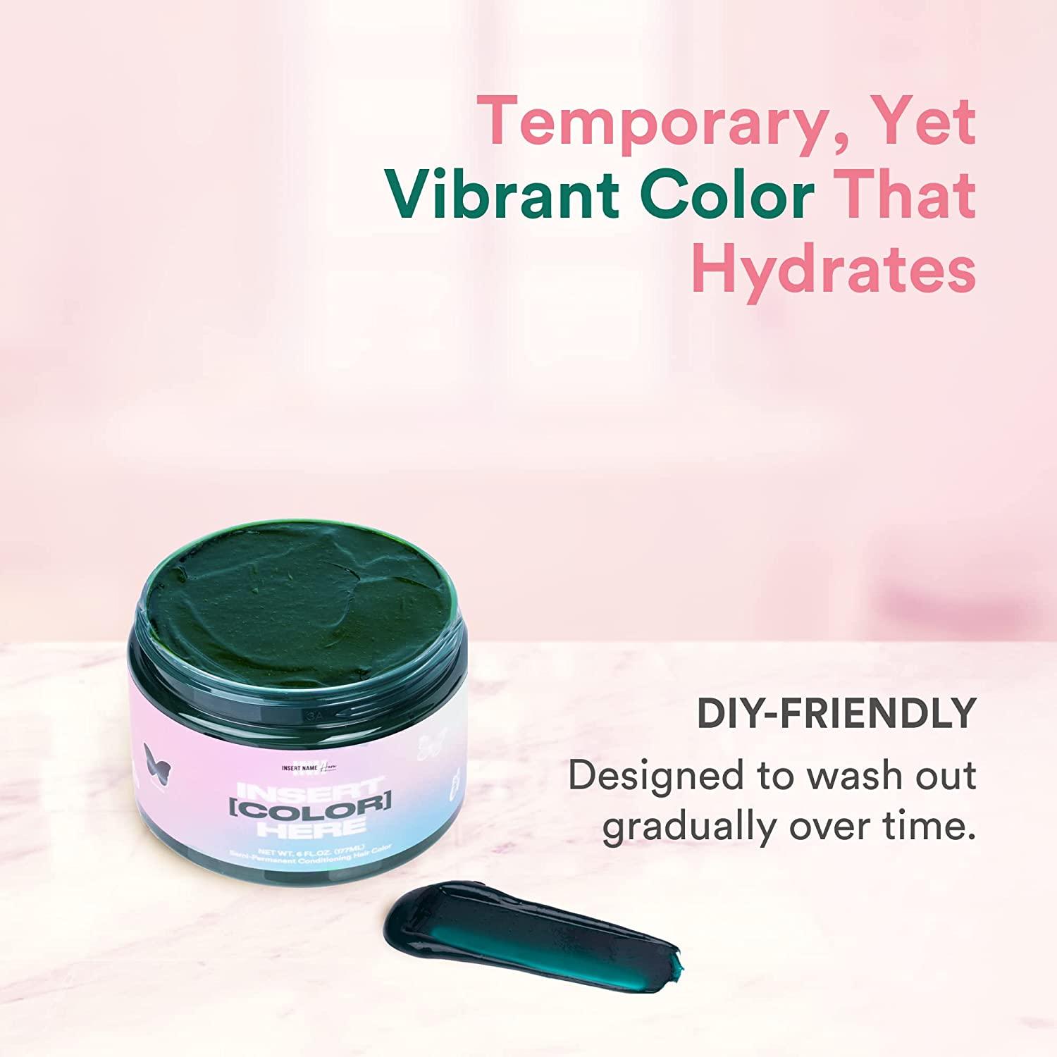 INH Emerald Green Semi Permanent Hair Color Depositing Conditioner ...