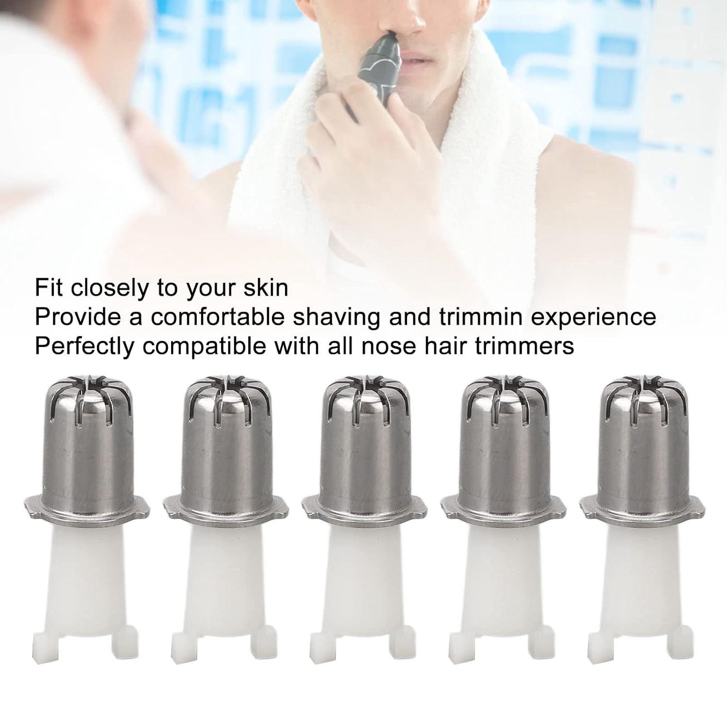 10-Pack Universal Nose Hair Cutter Replacement Heads - 360 Rotatable ...
