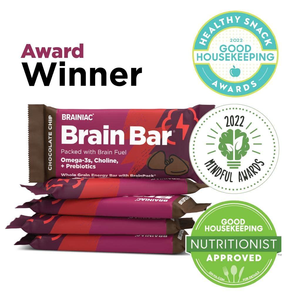 Brainiac Omega-3 Chocolate Chip Whole Grain Bars - 30 Count 1.16oz ...