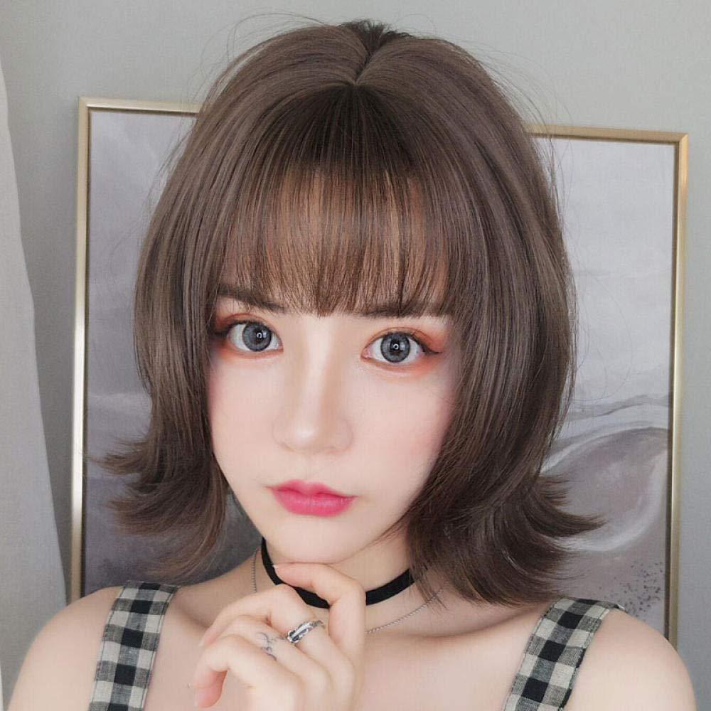 Realistic Short Fluffy Wig for Women - Natural Clavicle Length Hair for ...
