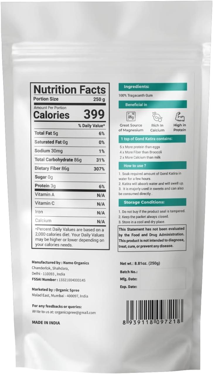 Organic Spree Pure Natural Gond Katira - Tragacanth Gum - Gomme ...