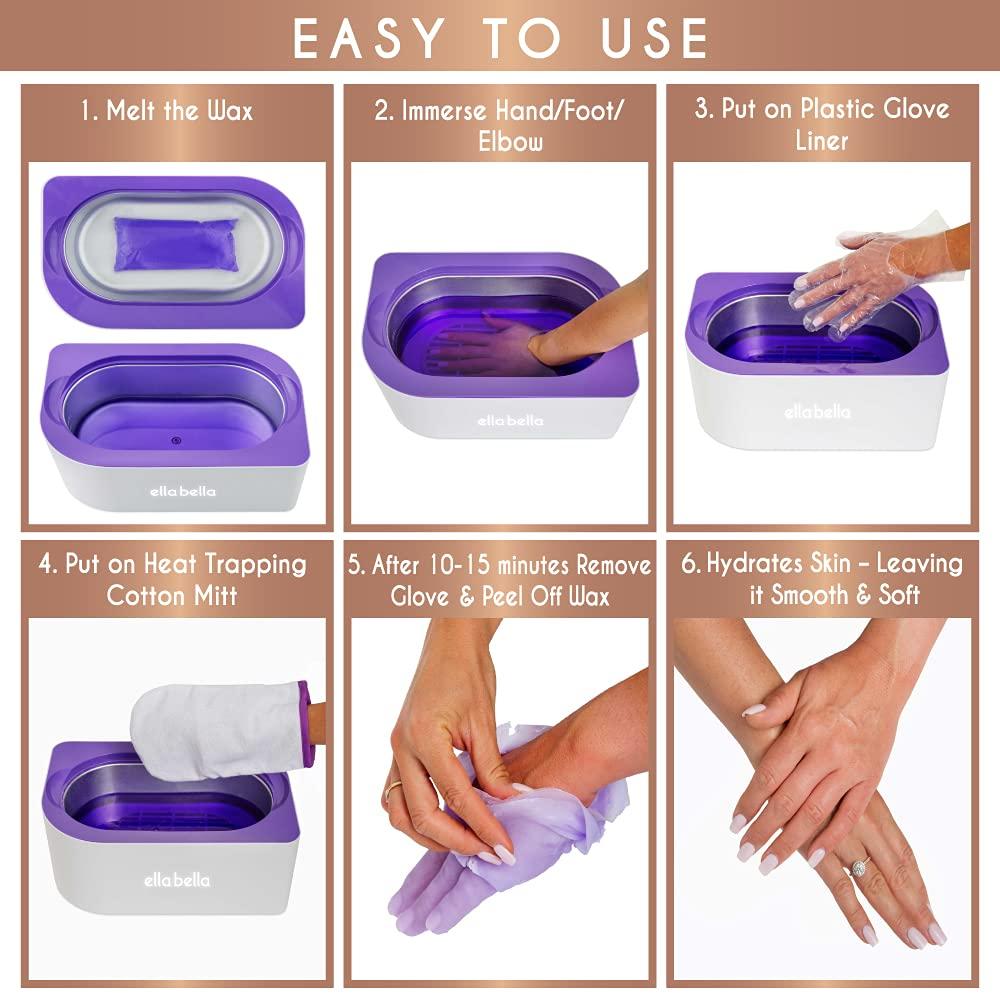 Paraffin Wax Machine for Hand and Feet Kit | Warmer with Refills, Mitts ...