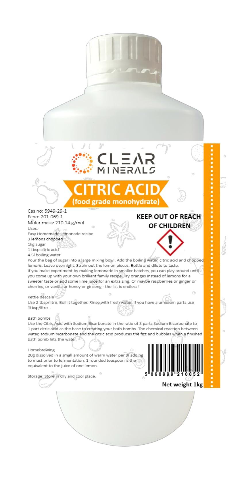 Citric Acid Food Grade (1kg HDPE Bottle) | Buy Now with Express ...