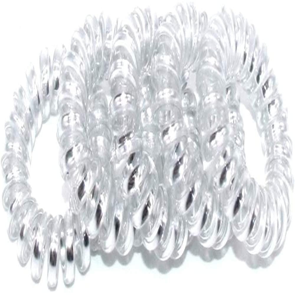 Spiral Hair Ties - 20 Waterproof Plastic Hair Coils for All Hair Types ...