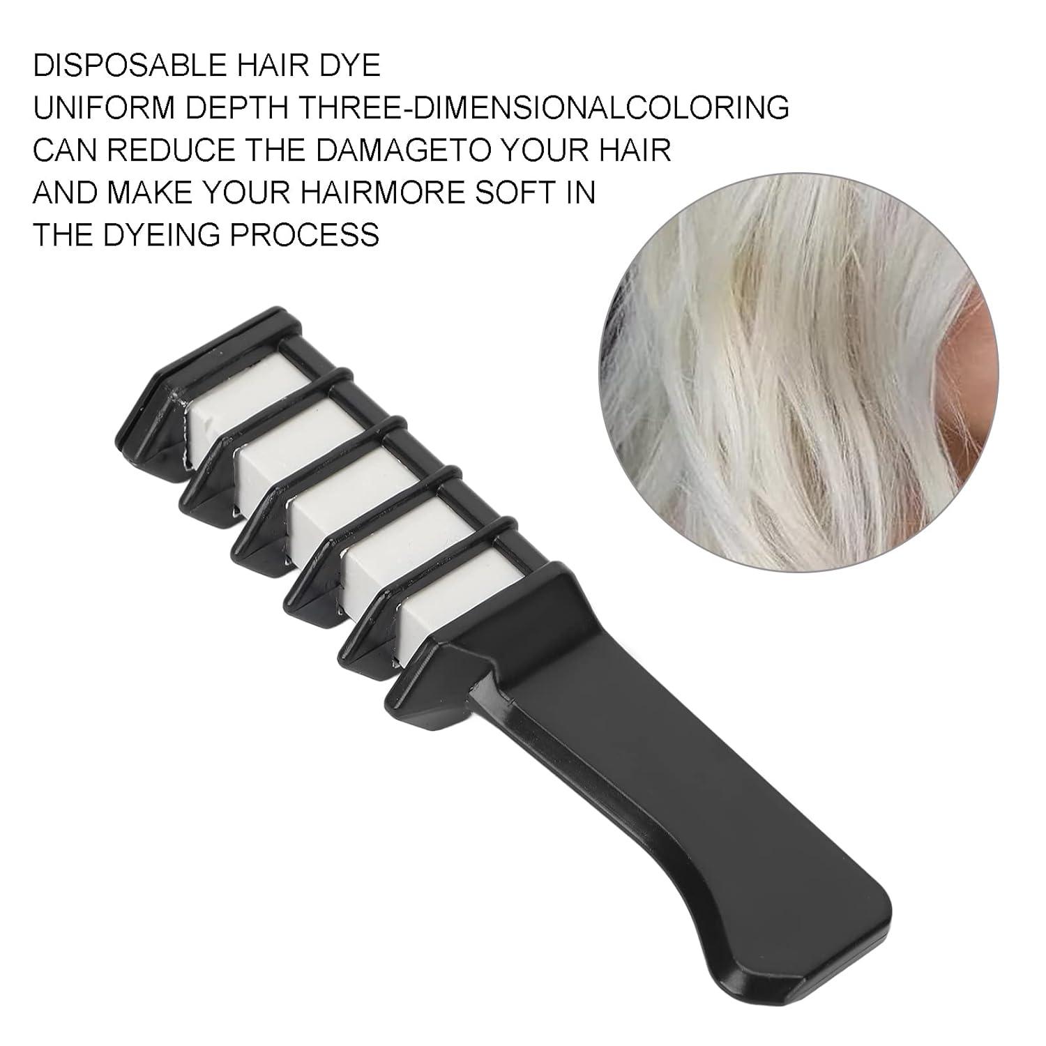 Temporary Hair Color Chamber Comb - Portable Disposable Hair Dye Tool ...