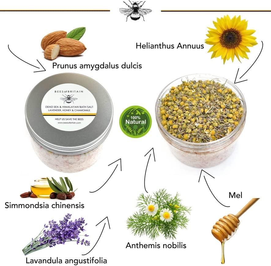Bees of Britain 100% Natural Bathing Salt - Himalayan Salt with ...