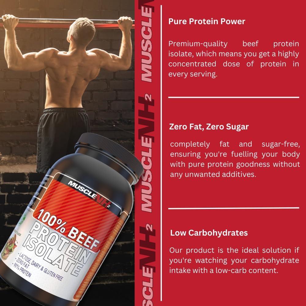 MuscleNH2 Beef Protein Isolate Powder - 90% High Protein, Low Fat ...