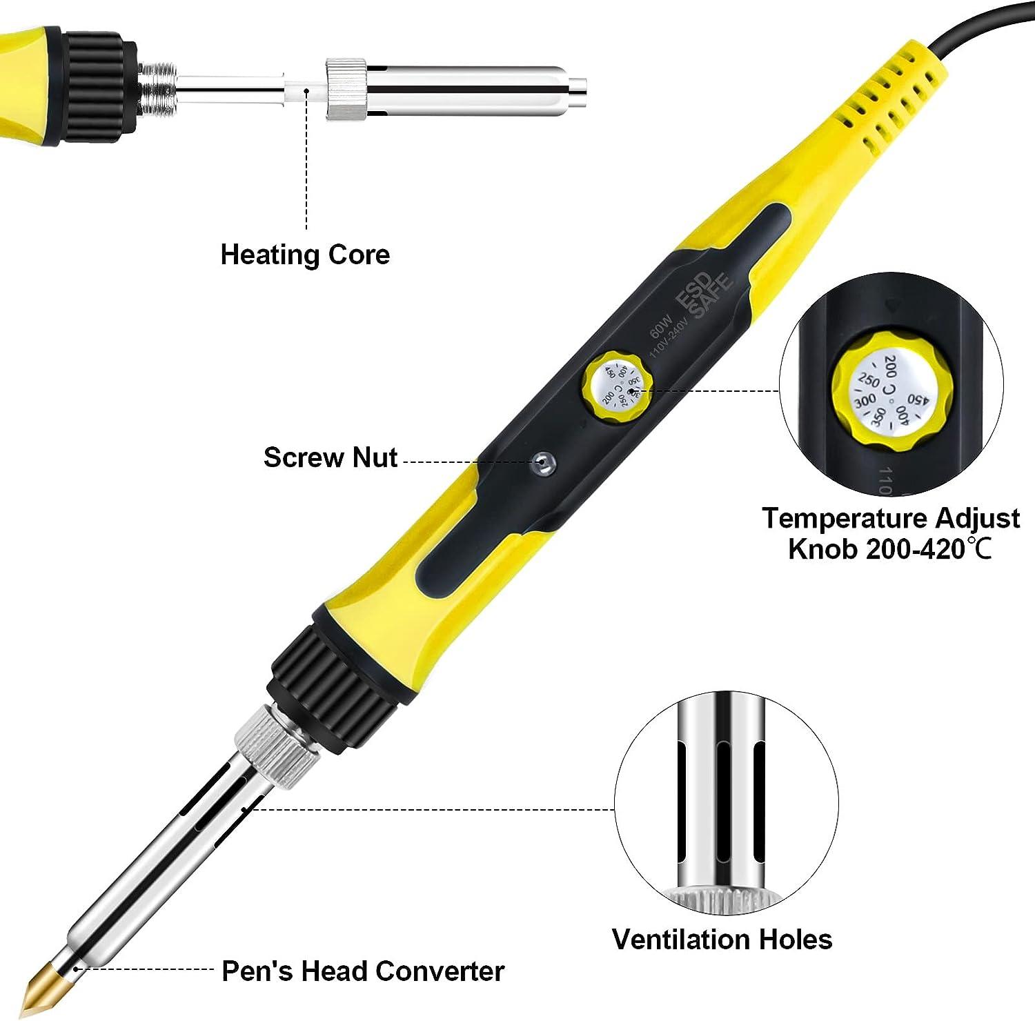 45PCS Wood Burning Kit with 22 Carving Tips | Adjustable Temperature ...