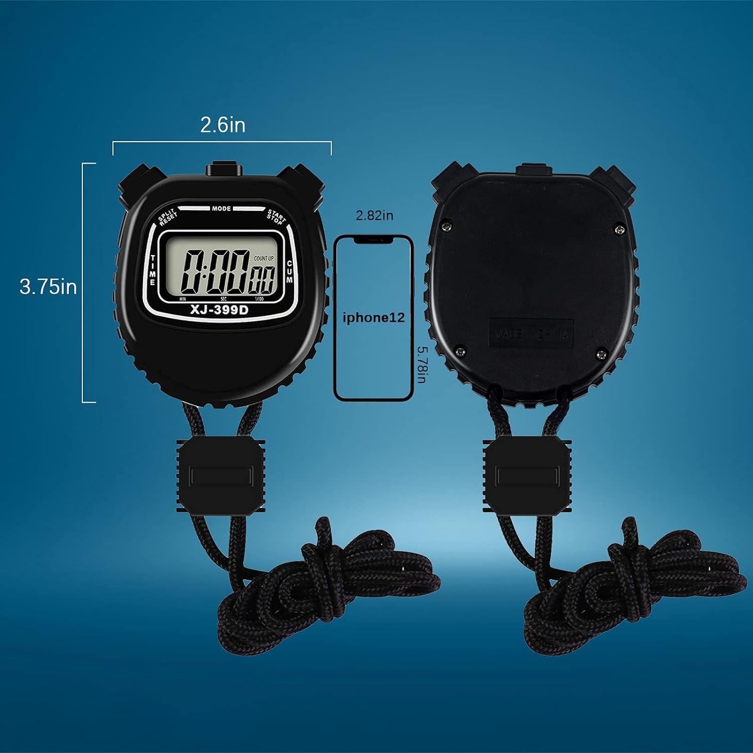 Sports Stopwatch Set - Digital Timers with Countdown Alarm, Large ...