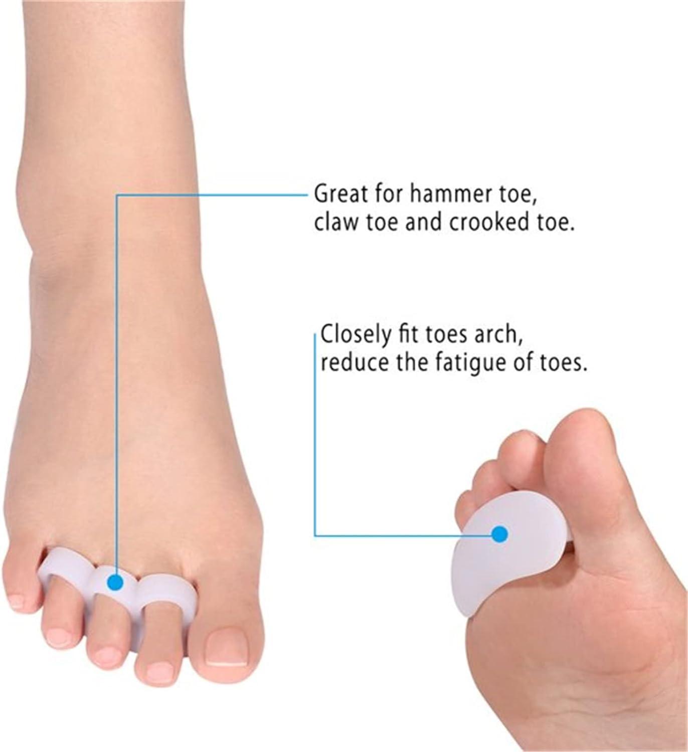HEXILIN 4 Pairs Soft Toe Separator and Stretcher Bunion Corrector ...