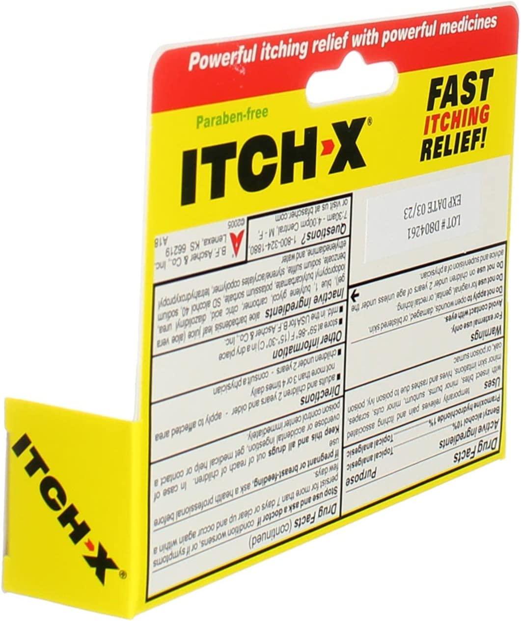 ITCH-X Anti-Itch Gel 1.25 oz (Pack of 2) - Fast-Acting Relief for Itchy ...