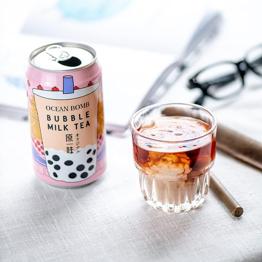 Ocean Bomb Boba Tea Tapioca Pearls Canned Bubble Popping Milk Tea 6 Pack - Ready-to-Drink ...