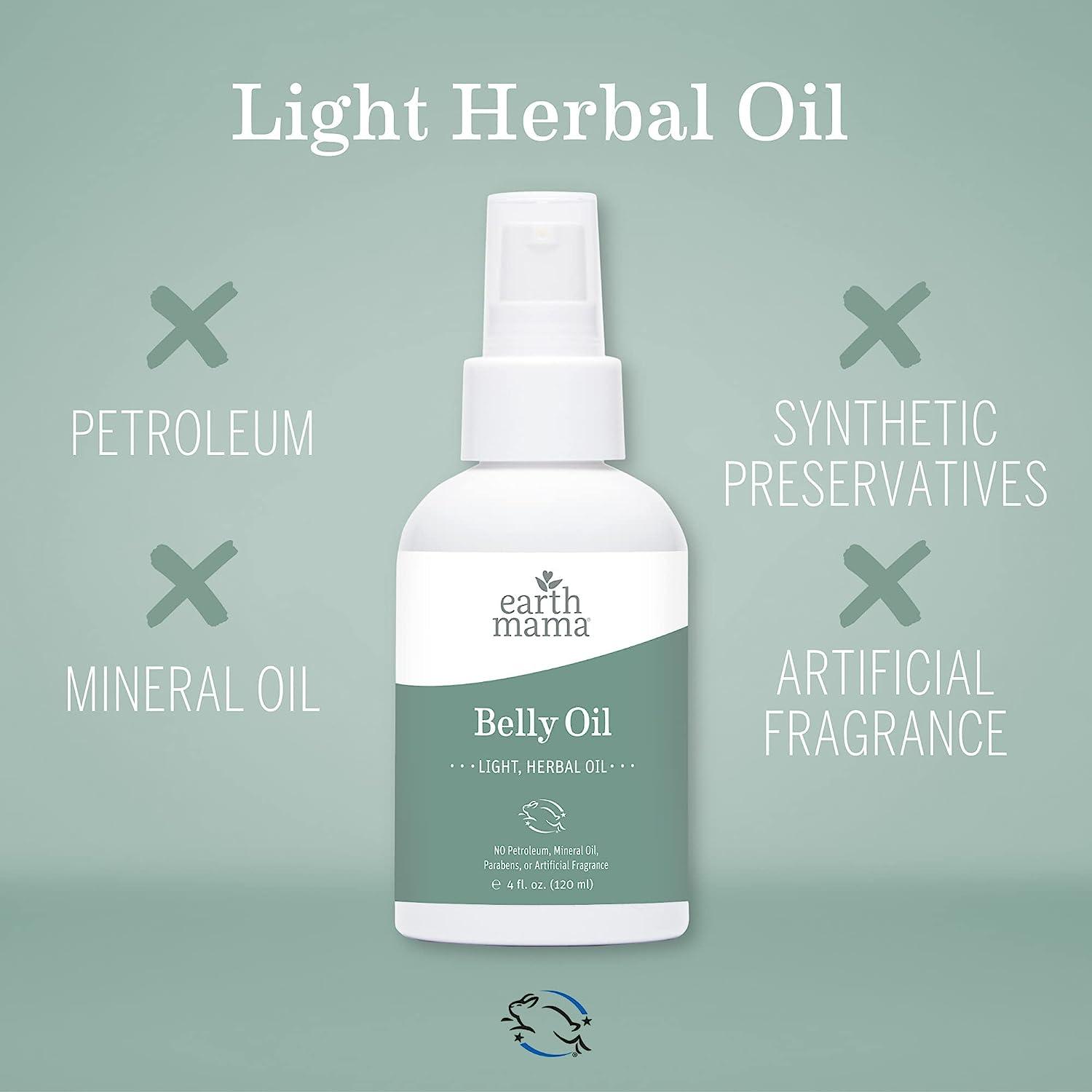 Earth Mama Belly Oil for Dry Stretching Skin | Natural Elasticity ...