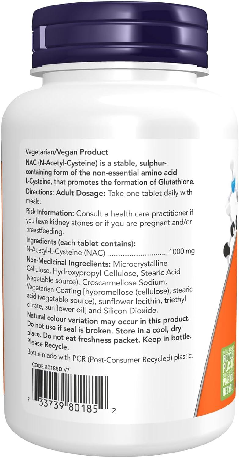 NOW Nac Extra Strength Tablets 1000mg 120 Count