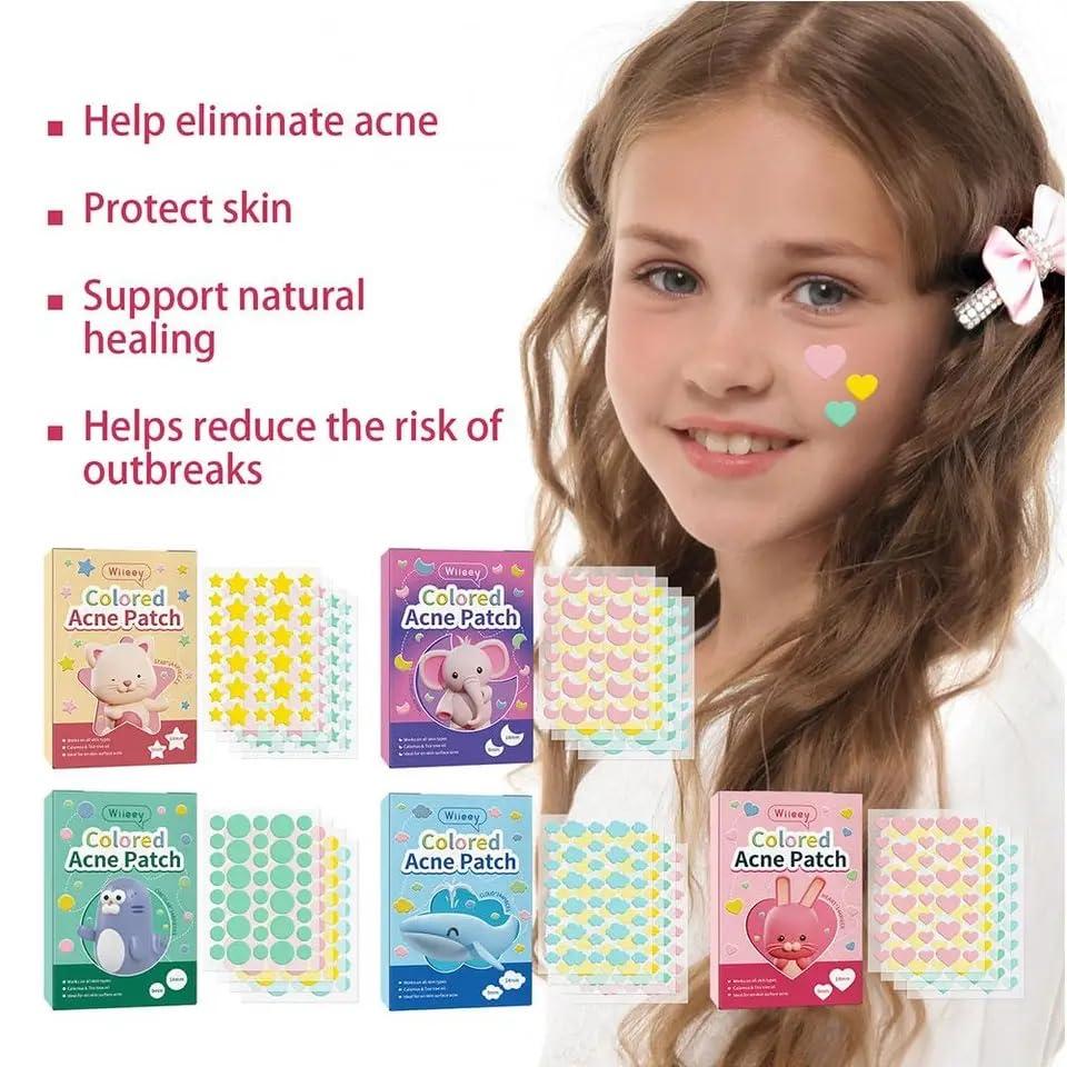 Buy Wiieey Colored Acne Patch - 144 Cloud-Shaped Pimple Patches for ...