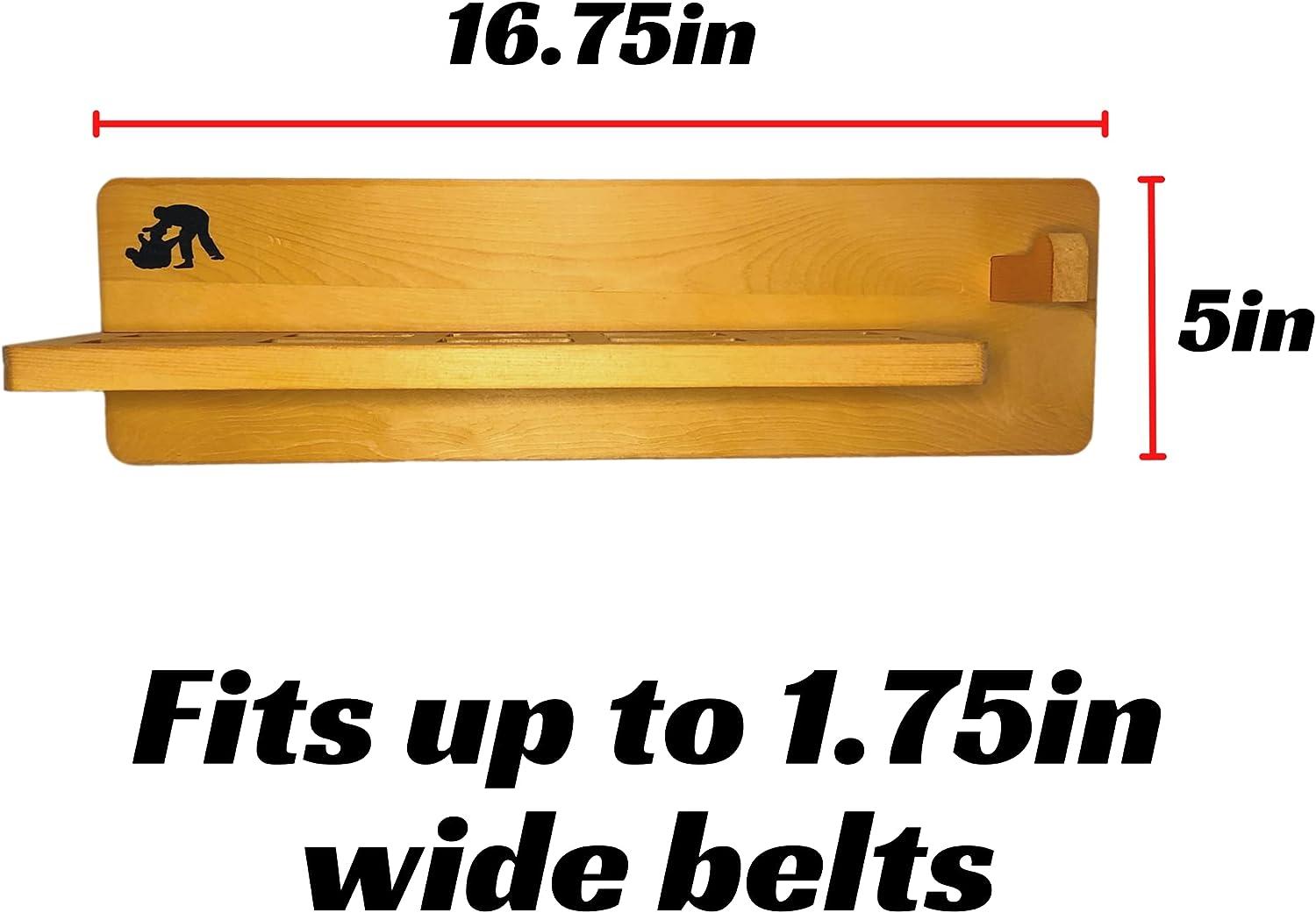 Alley Cats BJJ Belt Shelf - Brazilian Jiu Jitsu Belt Display Rack for 5 ...
