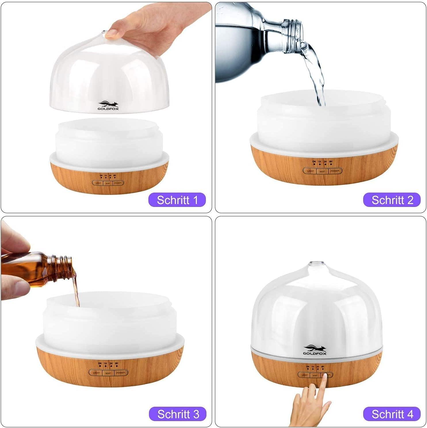500ml Aroma Diffuser & Humidifier Automatic Shutdown Waterless ...