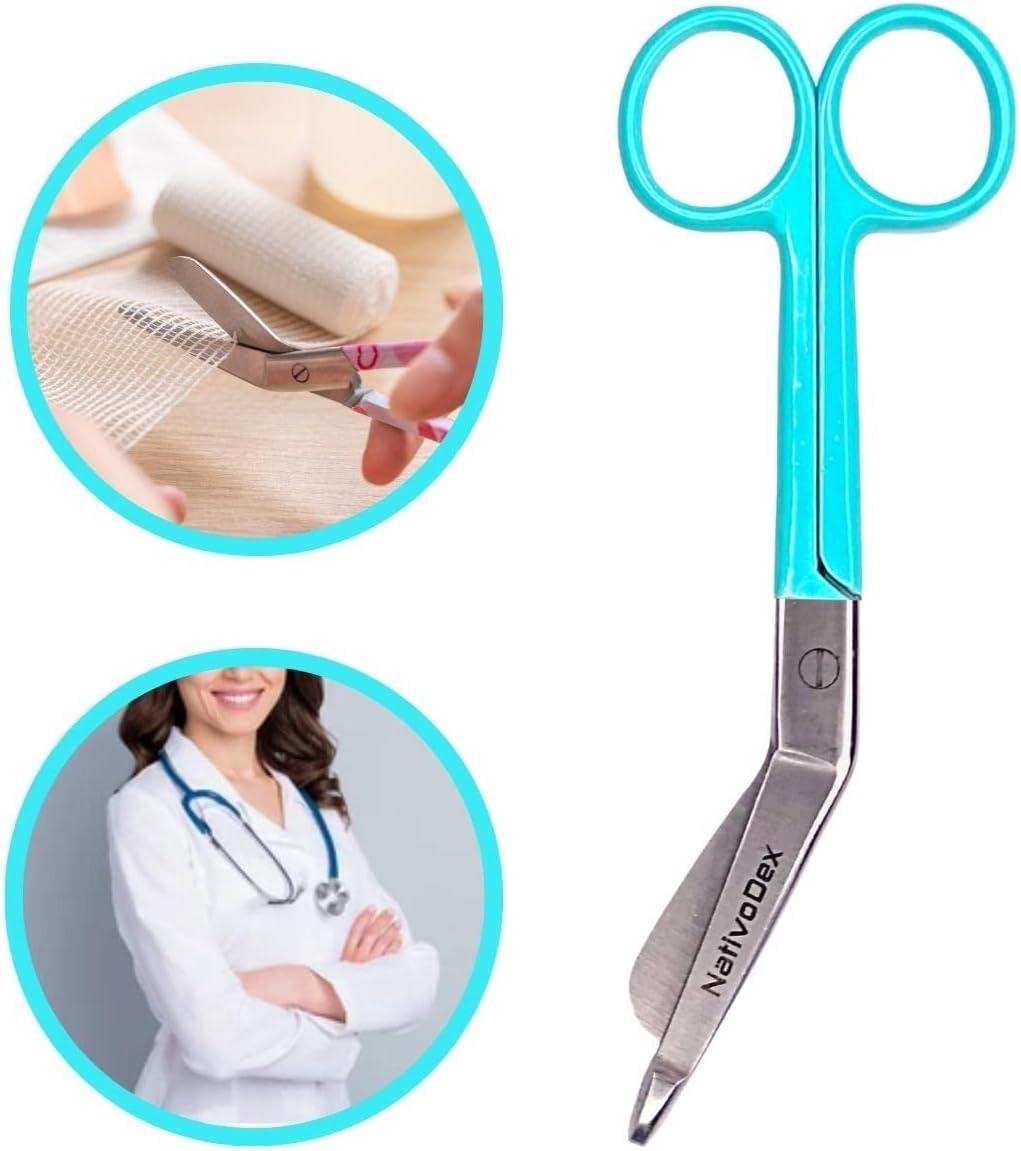 Buy Bandage Scissors - Blunt Tip First Aid Scissors 14.5 cm Blue - Fast ...