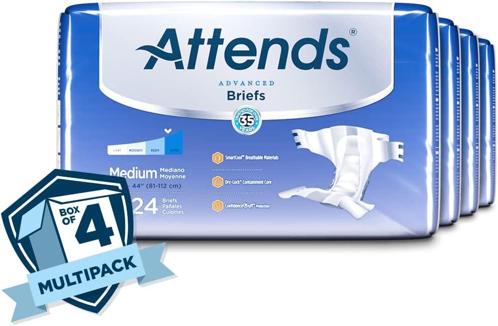 Attends Advanced Tabbed Briefs for Adult Incontinence Care - Ultimate ...